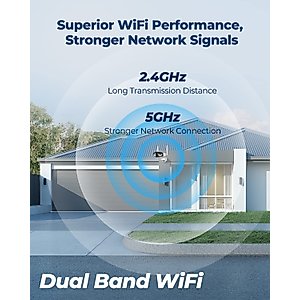 REOLINK 4K WiFi Security Camera with Ultra-Wide Angle, 2.4/5 GHz Plug-in WiFi Outdoor Camera, Smart Human/Vehicle/Pet Detection, Color Night Vision, Two-Way Audio, IP66 Waterproof, Duo 2 WiFi