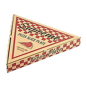 Supreme Housewares Pizza Slice Shaped Plates Set of 6, 9 Inch Melamine Pizza Plates