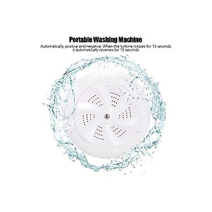 Washing Machine, Mini Travel Portable Household Small Washing Machine, Ultrasound Turbo Washer Laundry(White)