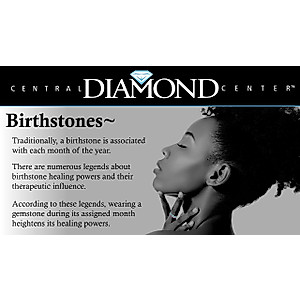 Central Diamond Center Stackable Ring Baguette Cut Platinum Plated Silver - Size 6 - Simulated Sapphire - Sept. Birthstone