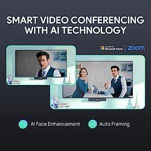 Yealink 4K USB Video Conference Camera - 120° Wide Angle, Microphone, Speaker, Auto Framing, For PC Meetings, Microsoft Teams & Zoom