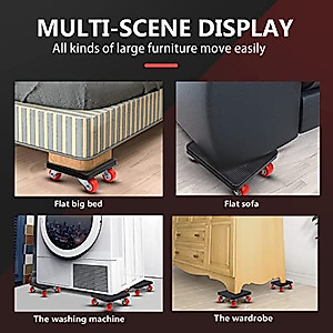 Furniture Mover Dolly, Moving Dolly, 4 Wheels & Furniture Lifter Set, 360° Rotation Wheels Furniture Movers, 800 Lbs Load Capacity, for Moving Heavy Furniture, Refrigerator, Sofa, Cabinet