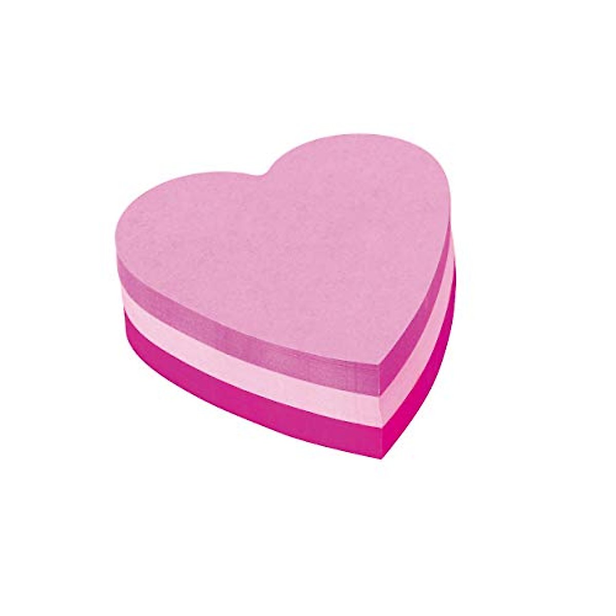 Post-it Notes - 1 Block of 225 Heart Shape Sticky Notes - 70 x 70mm - Sticky Notes for Desk, Office, School and Memos - Pink