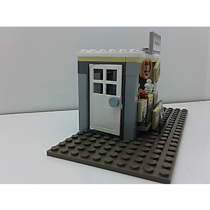 Building Bricks Toys Blocks Newsstand & Fast-Food Ice Cream Corner-Compatible with All Brands-MOC Minifigure City Town Village AFOL 10x20 Baseplate