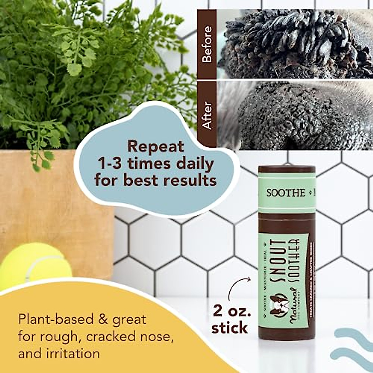 Natural Dog Company Snout Soother Dog Nose Balm, 2 oz. Stick, Dog Balm for Paws and Nose, Moisturizes & Soothes Dry Cracked Noses, Plant Based Nose Cream for Dogs