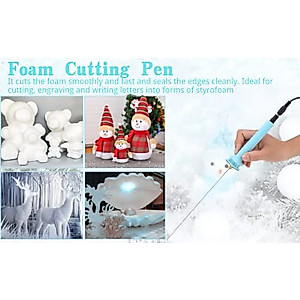 Foam Cutter Pen 24W 20cm 110-250V Electric Hot Wire Cutter with Start Switch Styrofoam Polystyrene Engraving Pin(US Plug)