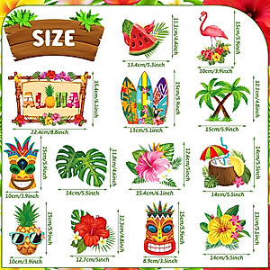 13 Pcs Summer Beach Car Magnets Cruise Door Magnets Decorations Pineapple Palm Tree Refrigerator Magnets Hawaii Tropical Magnets Fridge Decor Flamingo Magnetic Decals Sticker for Fridge