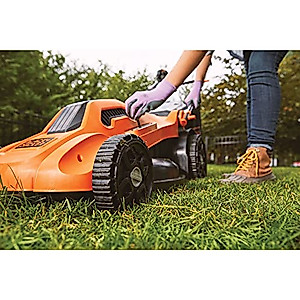 BLACK+DECKER Electric Lawn Mower, 13-Amp, Corded (BEMW213), 20", Orange