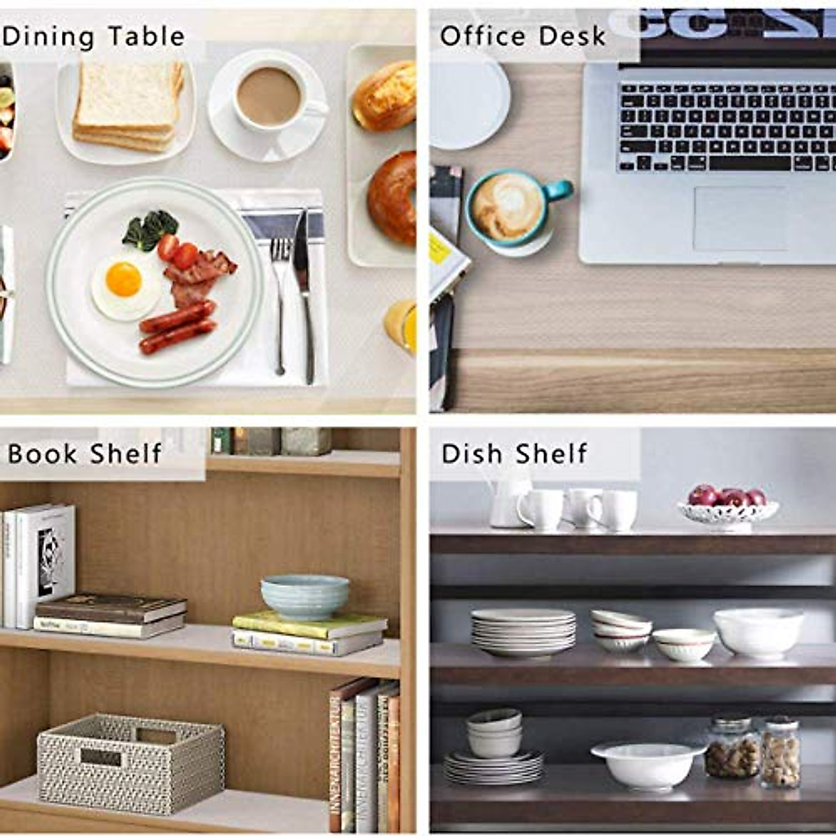 Non-Slip Transparent Waterproof, Oil-Proof Washable Refrigerator Mat/Pad/Liners for Shelves, Cabinet, Desks, Non-Adhesive, Anti-Slip Drawer Liner. Approx. 9’10” x 5.7” or (300cm x 45cm)