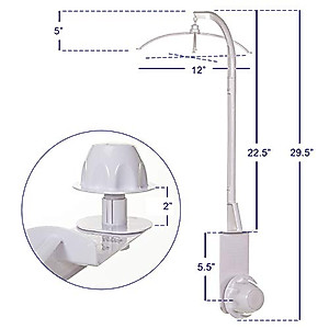 Glenna Jean DIY Non Musical Baby Crib Mobile Music Box Holder Arm Bracket Nut Screw Box