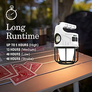 500LM, Battery Lanterns, Solar Flashlight Lantern, Solar Lanterns Outdoor Rechargeable led Light, Rechargeable Camping Lantern, IPX4 Waterproof,Emergency Power Bank, Outdoor, Hiking, Fishing
