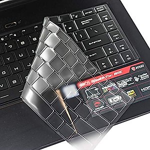 CaseBuy Premium Clear Keyboard Cover for MSI GS65 GF63 Stealth Thin 15.6"/MSI PS63 P65 WP65 WS65 15.6 Inch/MSI PS42 14 Inch Gaming Laptop, Ultra Thin Dustproof Protective Skin, TPU