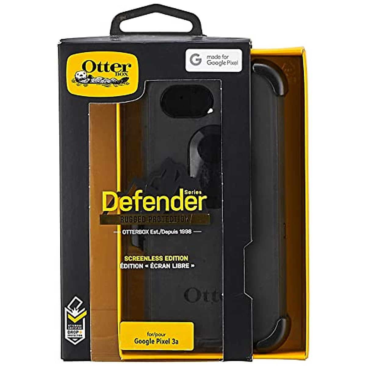 OtterBox Defender Series Case for Google Pixel 3a - Retail Packaging - Black