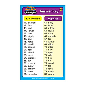 Super Duper Publications | Webber® Photo Flash Cards Analogies Early Reader | Educational Learning Resource for Children