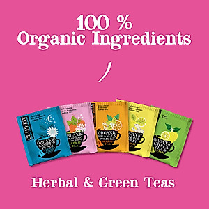 Clipper Tea Organic Herbal & Green Tea Selection/Sampler, Gift Box - Eco Friendly, Self Care, Fair Trade. Assorted Individually Wrapped Tea Bags, 1 box, 45 Unbleached Tea Bags, Gifting