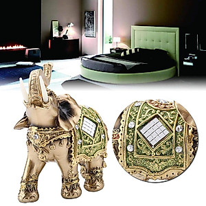 Jarchii Feng Shui Elephant Statue, Retro Figurines Collectible Wealth Lucky Elephant Sculpture Perfect for Home Decor Office Decoration Gift（s M L）(#1)