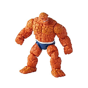 Marvel Hasbro Legends Series Retro Fantastic Four Thing 6-inch Action Figure Toy, Includes 3 Accessory