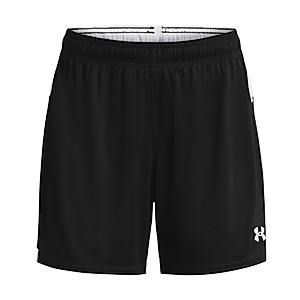 Under Armour Womens Maquina 3.0 Shorts, (001) Black / / White, Medium