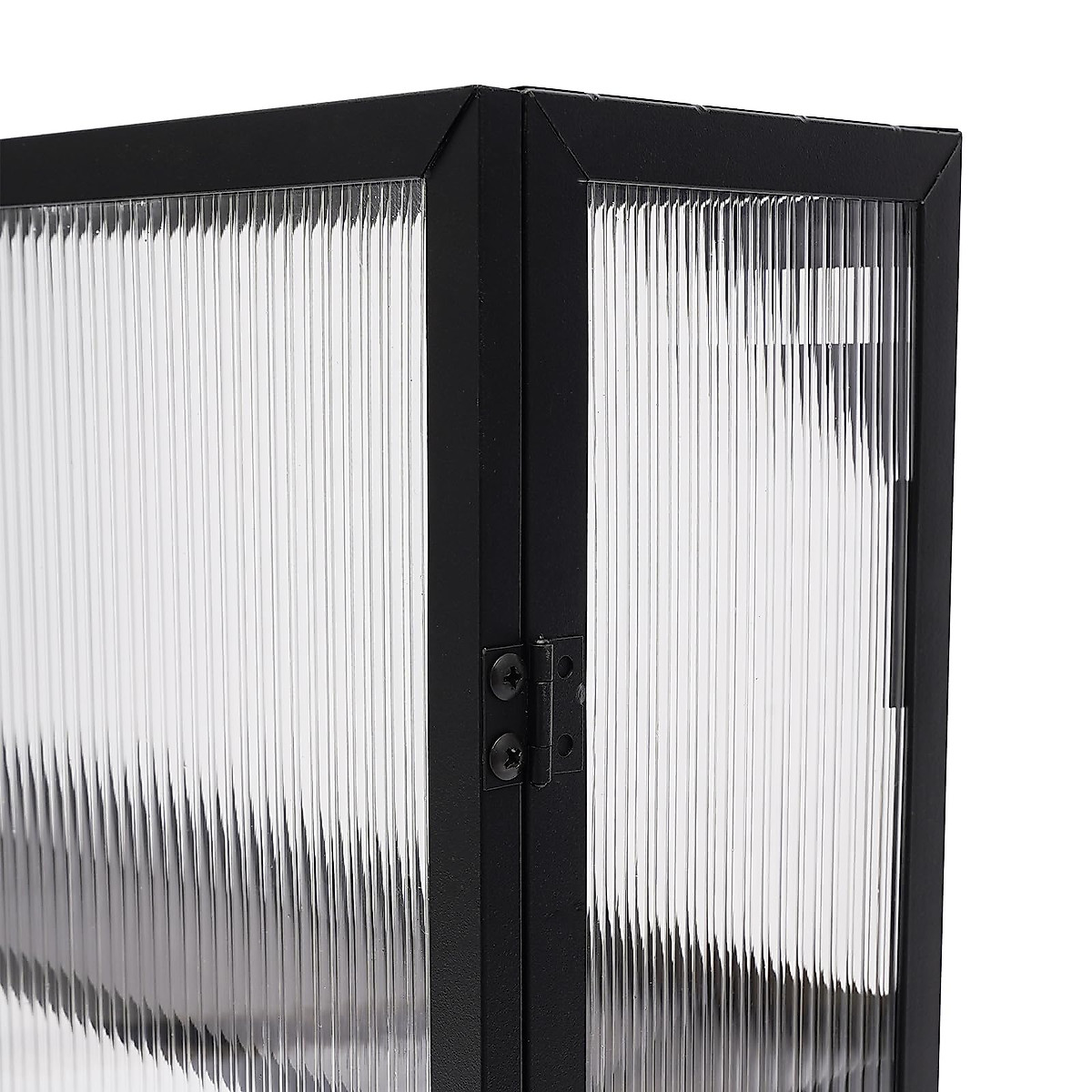 Titunjian Wall Cabinet Haze Double PC Door Wall Cupboard with Detachable Shelves Storage Cabinet for Office Dining Room Living Room Kitchen Bathroom, 19.7 * 5.5 * 27.5 Inch (Black)