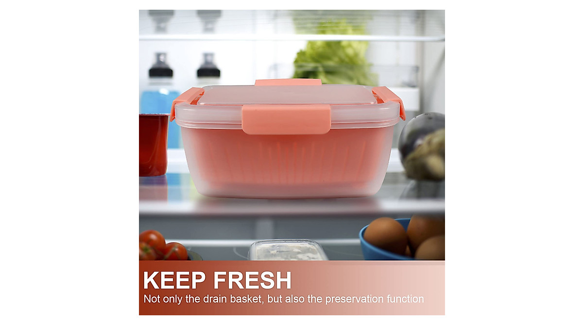 shopwithgreen 68oz Berry Keeper Container, Fruit Produce Saver Food ...