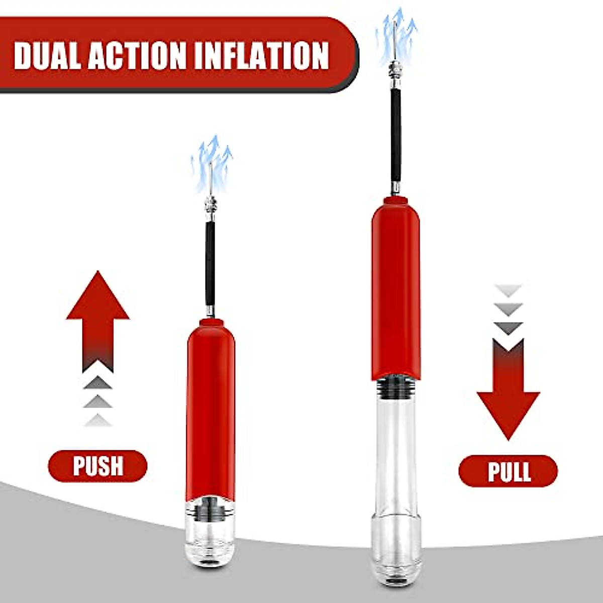 ONG NAMO Ball Pump with 10 Needles for Sports Basketball Soccer Ball Football, Portable Hand Air Pump Kit for Inflating, Soccer & Basketball Pump with 2 Nozzles Extension