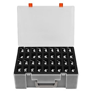 TPCY Miniature Storage Sturdy Carrying Figure Case -108 Slot Figurine Minature Carrying Case,Compatible with Warhammer 40k, Dungeons & Dragons and More (Transparent)