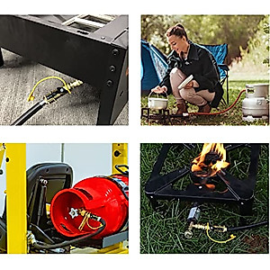 1/4" RV Propane Quick Connect Fittings Adapter Kit, Premium Brass Shutoff Valve & Full Flow Plug & 3/8" Female Flare & 1/4" Female & Male NPT for Natural Gas Quick On or Off, RV, Trailer, BBQ