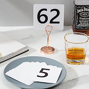 50Pcs Table Numbers 1-50, 3.7x4 Inch Plastic Table Numbers, Double Sided Table Number Cards - for Wedding Reception Restaurant Table Numbers Place Cards