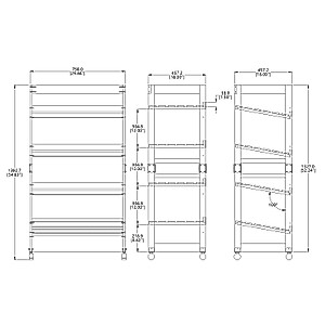FixtureDisplays® 4-Tier Bakery Bread Rack with Angled Shelves Wooden Display Rack Bread Store Rack 30X18X55" 101143