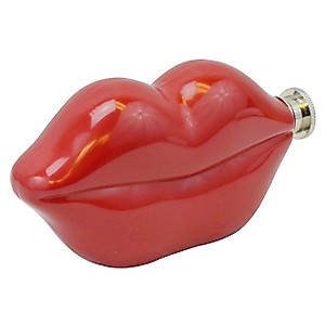Fairly Odd Novelties Red Lips Stainless Steel Flask, 6oz