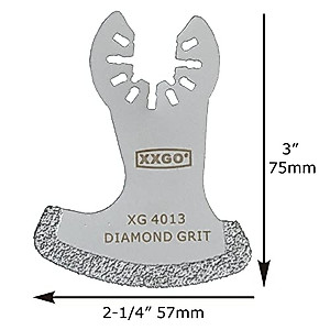 XXGO 4 Pcs Oscillating Multi Tool Diamond Segment Swing Semi Circle Grit Grout Saw Blades XG4002D