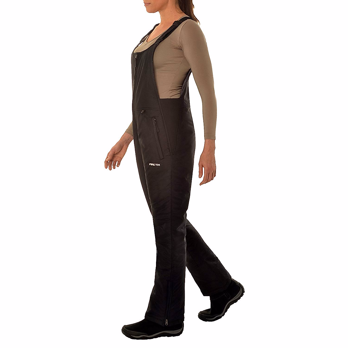 Arctix Women's Essential Insulated Bib Overalls, Black, Small Short