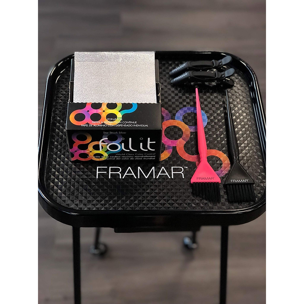 Framar Premium Salon Folding Trolley - Salon Trolley, Salon Tray, Salon Cart Folds up for Easy Storage