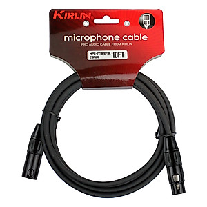 KIRLIN Cable MPC Microphone Cable, XLR, Black, 6FT (MPC-270PB-06/BK)