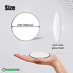 INNOSUB USA Sublimation Wireless Charger LED Pad – BlankWireless Charger for Sublimationand Customization – Silver 10W Sublimation Fast ChargePad Compatible with iPhone, Samsung, QI-Enabled Devices