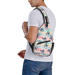 Sling Bag, Cartoon Crossbody Sling Backpack Travel Hiking Chest Bag Daypack for Purses Shoulder Bag Women Men's