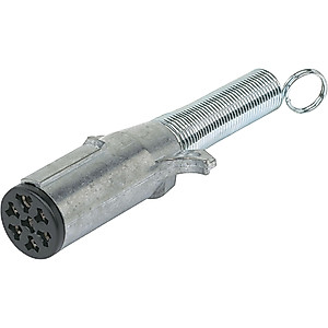 Hopkins 52027 7 Way Pin Type Trailer End Connector with Cable Protector