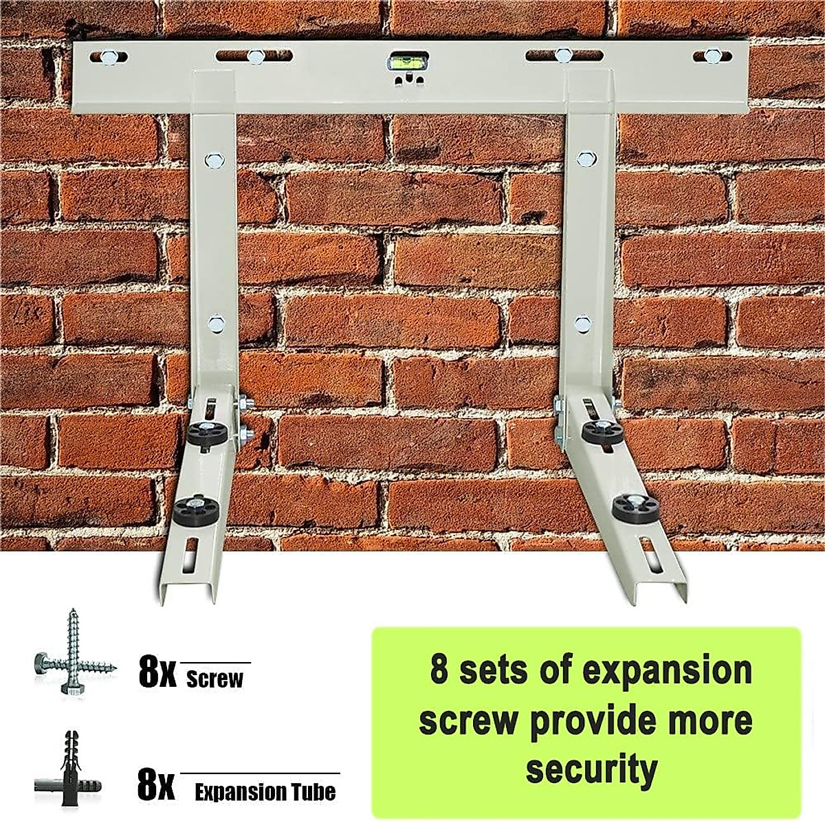 CAT SO RICH Outdoor Wall Mounting Bracket,Support up to 265Lbs,9000-36000 Btu Condenser, for Hanging Ductless Mini Split Air Conditioner Heat Pump Systems,Split HVAC Installation Kit