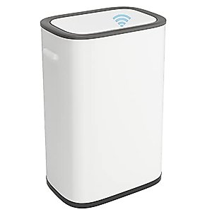 finetones 15 Gallon Automatic Kitchen Trash Can with Lid, 55L Motion Sensor Stainless Steel Garbage Can, Touchless Electronic Smart Trash Can Waste Bin for Kitchen Office, White & Grey