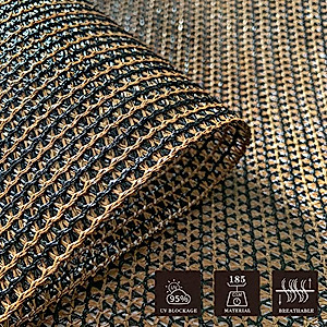 REPUBLICOOL Rectangle 8'x10' Brown Sun Shade Sail UV Block Awning Cover for Patio Garden Outdoor Backyard