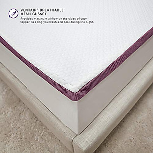 SensorPEDIC 2-Inch Transcend Mattress Topper, Twin, White