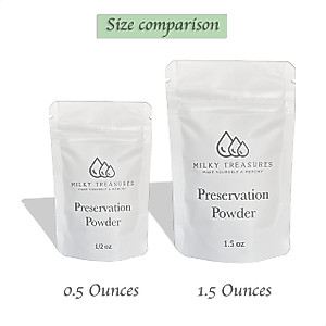 Milky Treasures Preservation Powder for DIY Breastmilk Jewelry | Breastfeeding Keepsake | New Mom Gifts for Pregnant Women | Mix with UV Resin or Epoxy | Mother's Day (0.5 oz)