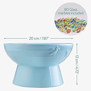 Navaris Bee Watering Station - Ceramic Bowl for Feeding and Watering Bees, Butterflies, Small Insects - Decorative Water Station for Gardens and Yards