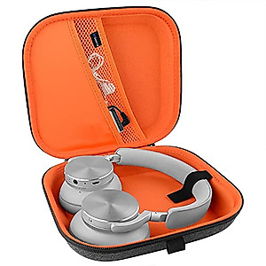 Geekria Shield Headphones Case Compatible with Bang & Olufsen Beoplay H95, H9 3rd Gen, H9i, H8, H8i, H6 Case, Replacement Hard Shell Travel Carrying Bag with Cable Storage (Dark Grey)