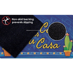 Toland Home Garden 800448 Spanish House Cactus Door Mat 18x30 Inch Welcome Outdoor Doormat for Entryway Indoor Entrance