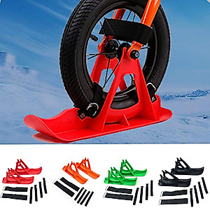 Snow Sledge Board Set for 12 inch Balance Bike Scooter Parts, No Pedal Training Bicycle Skiing Walker for Kids and Toddlers