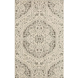 Mohawk Home Francesca Ornamental Medallion Light Gray 8' x 10' Shag Area Rug Perfect for Living Room, Dining Room, Office