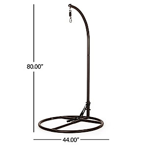Christopher Knight Home 317947 Briggs Hanging Chair Stand, Brown