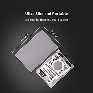SSK Aluminum 2.5" Hard Drive Enclosure USB C 3.1 Gen 2(6Gbps) to SATA External HDD Case Adapter for 2.5 inch 7 9.5mm SATA III HDD SSD with UASP Compatible with WD Seagate PS4 Xbox