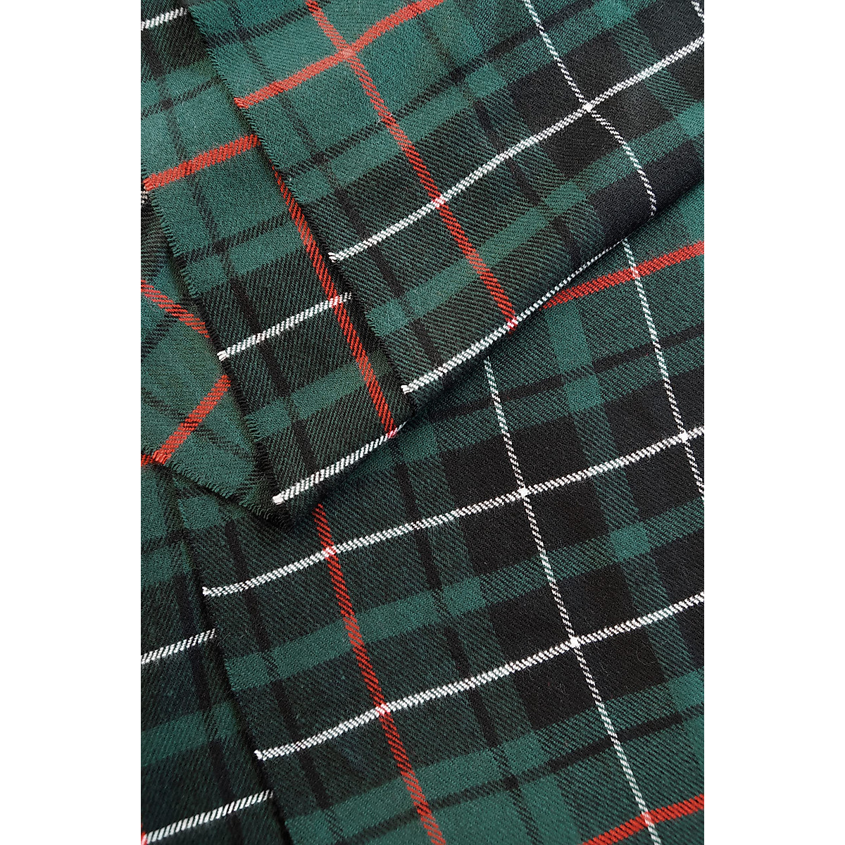 CALVIN & OLIVIA Cashmere Feel Scarf Soft Winter Soft Tartan Plaid Fashion Scottish Check Multi-Color Gift for Men Women Christmas Green Plaid